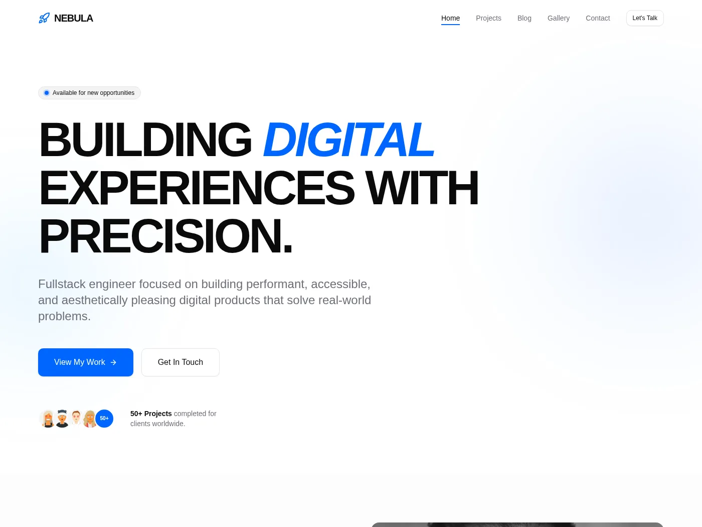 Nebula Angular Portfolio Boilerplate