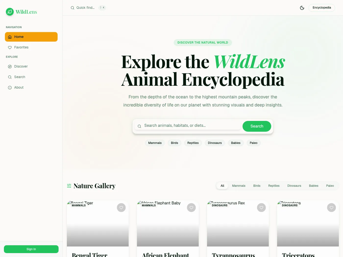 Lifelike Animal Encyclopedia