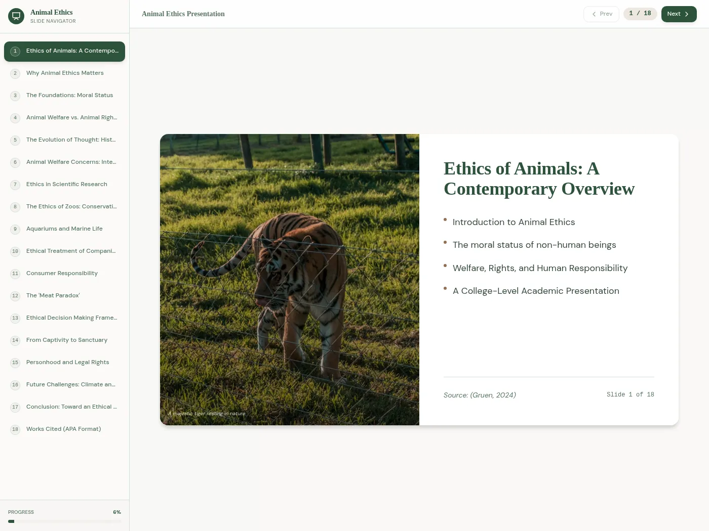 Ethics of Animals Slides