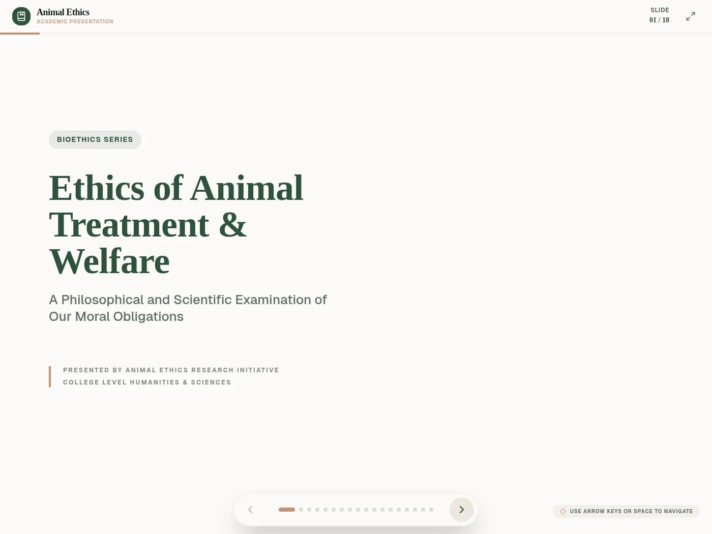 Ethics of Animals Slides