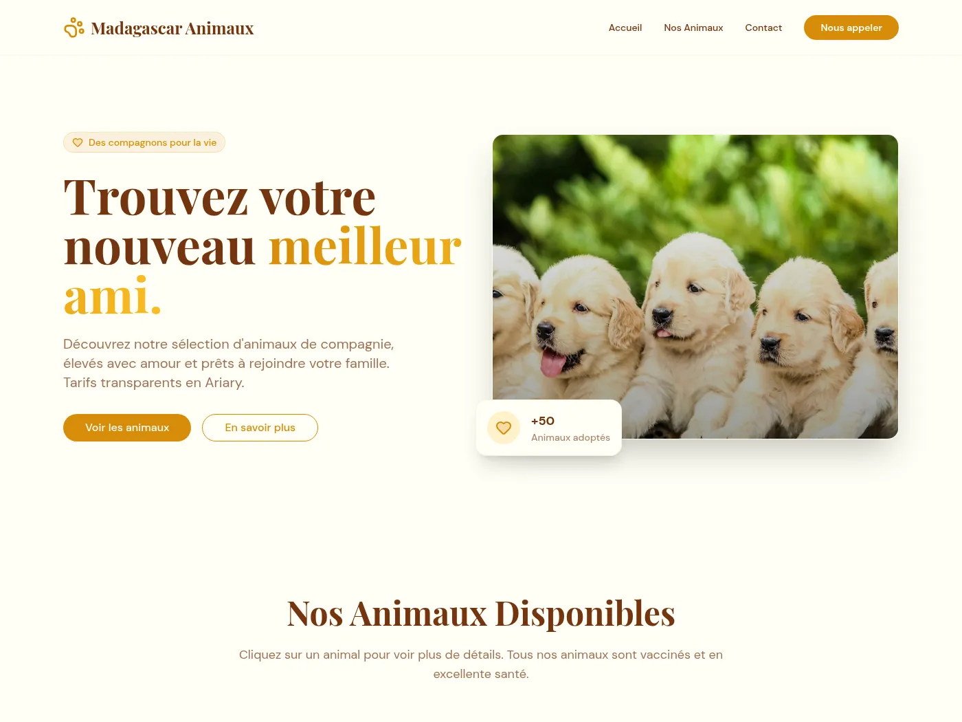 Animaux Vitrine