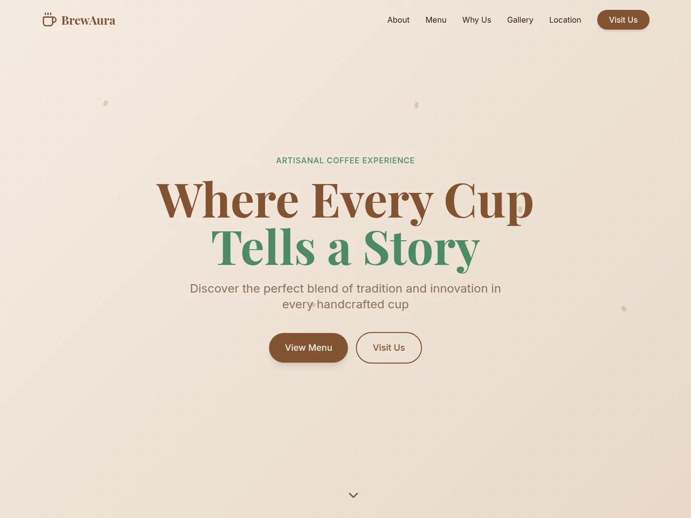 BrewAura Café Website