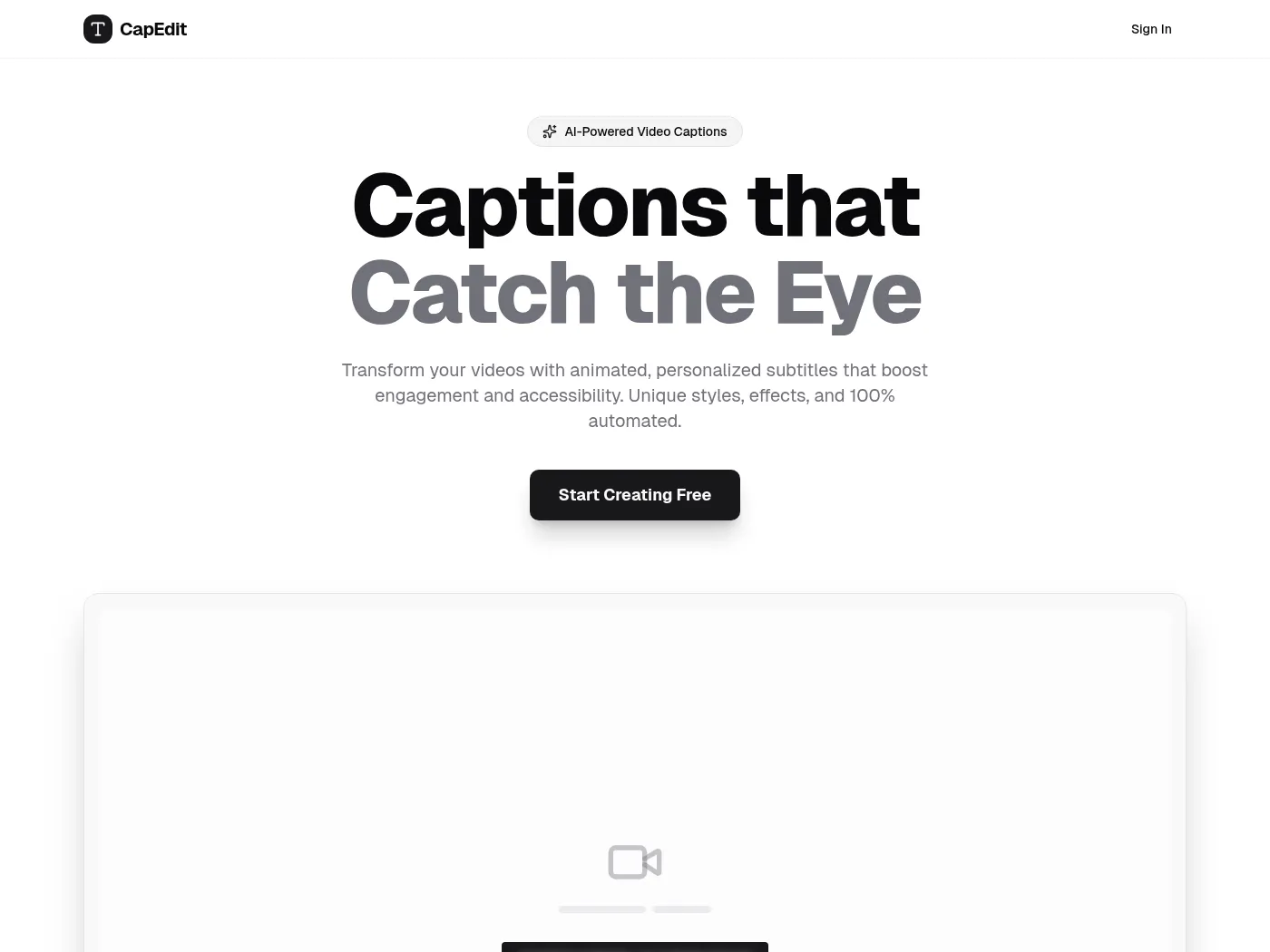 Animated Video Captions