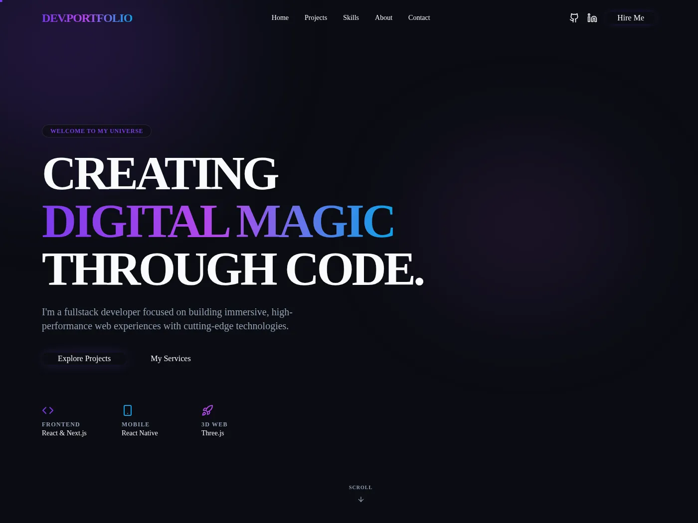 Animated Dev Portfolio