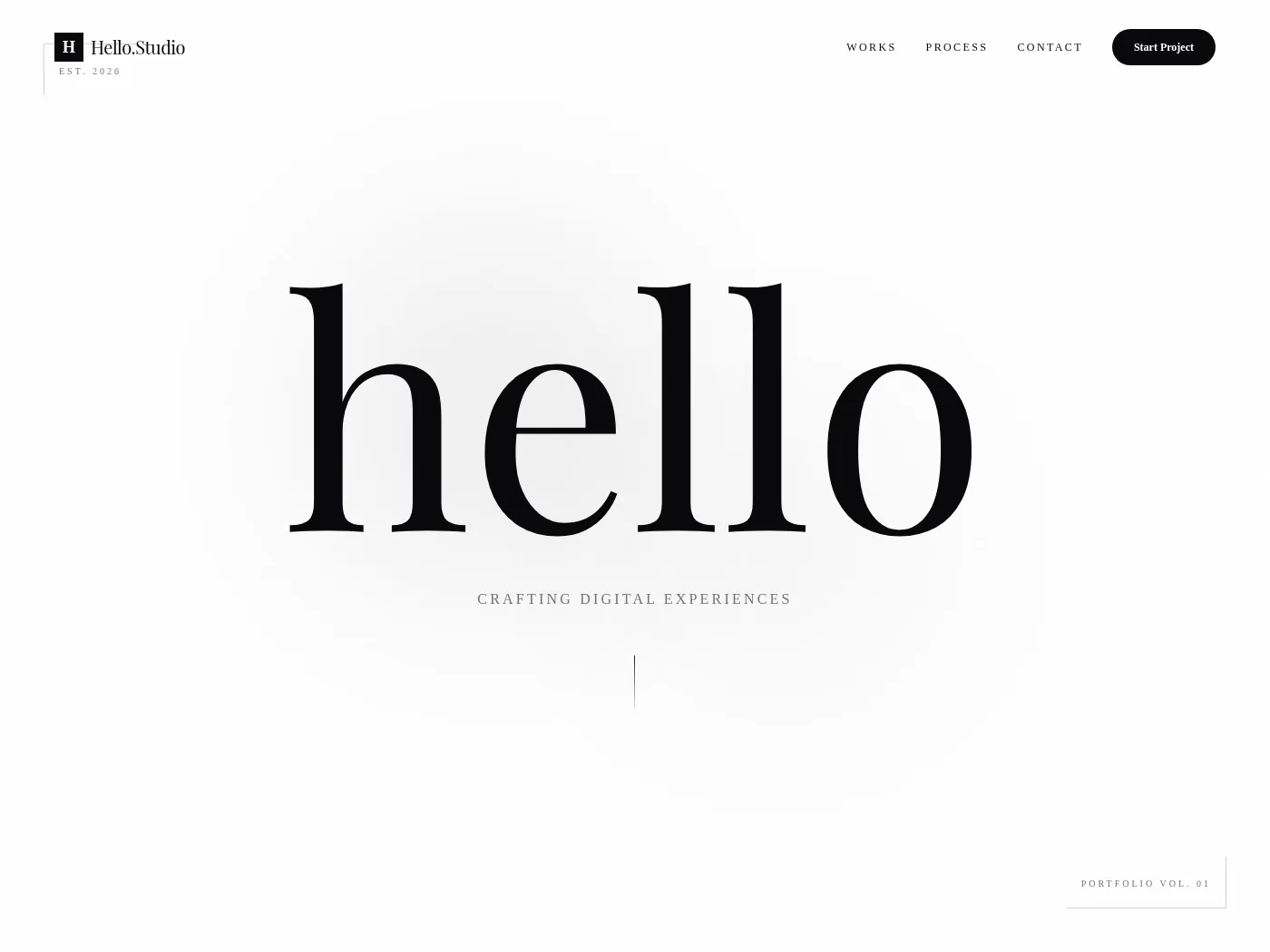 Animated Hello Website