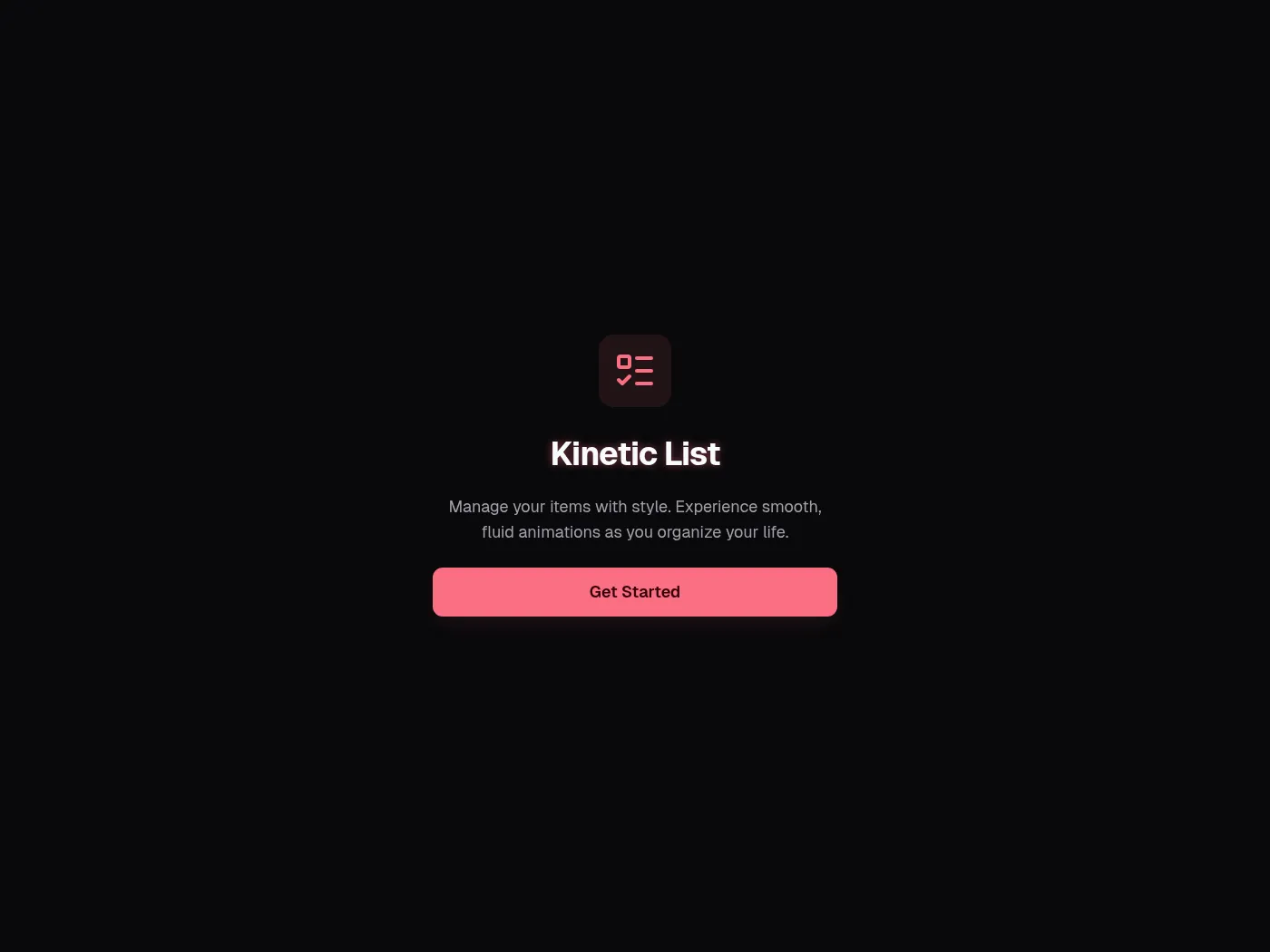Animated List Manager