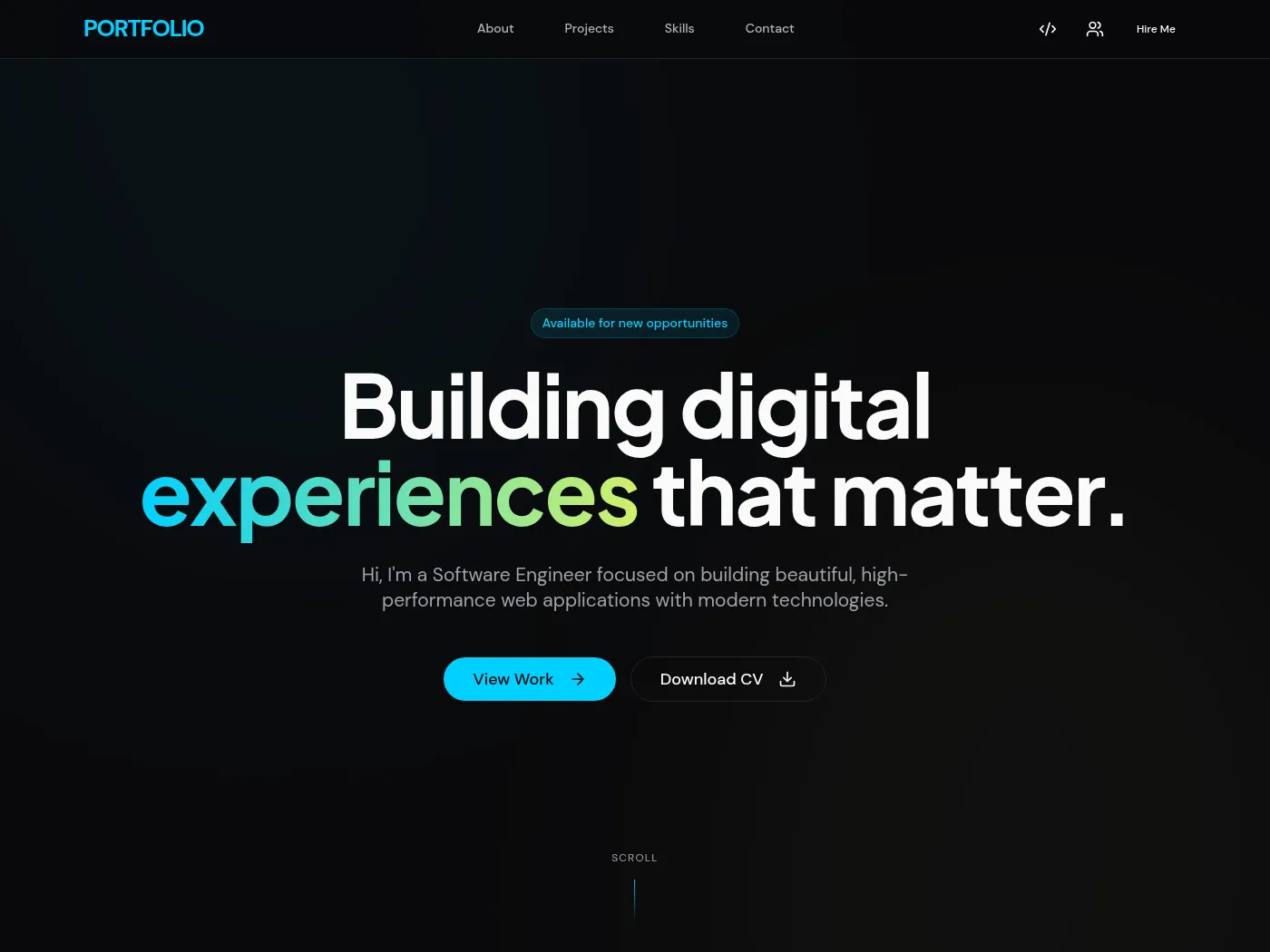 Animated Portfolio Site