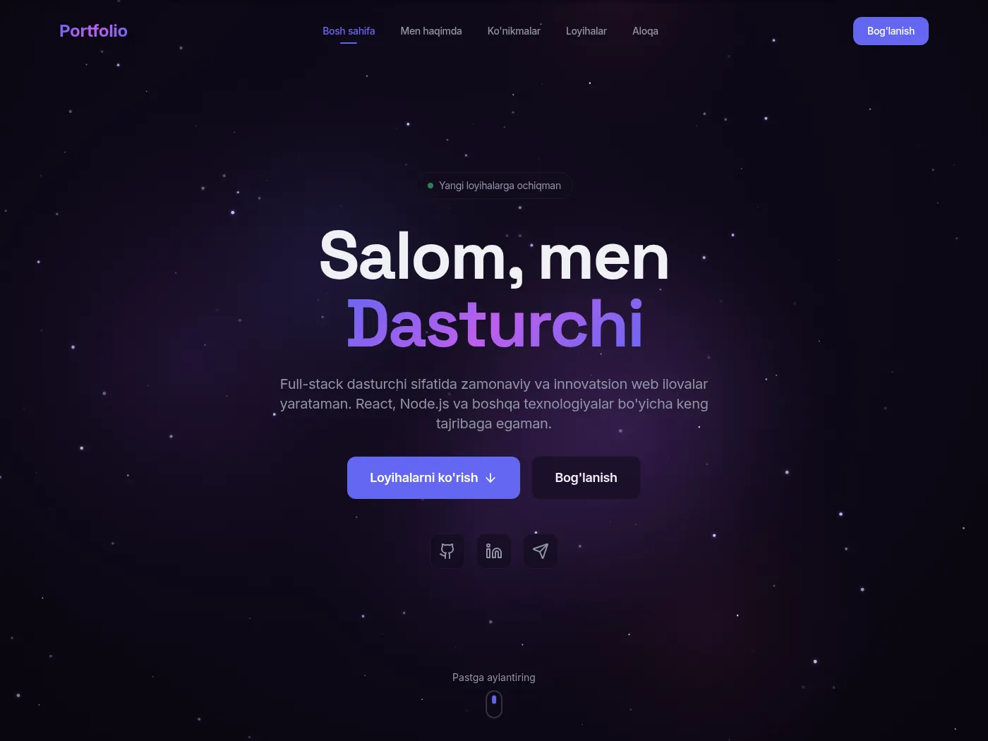 LiveScroll Portfolio