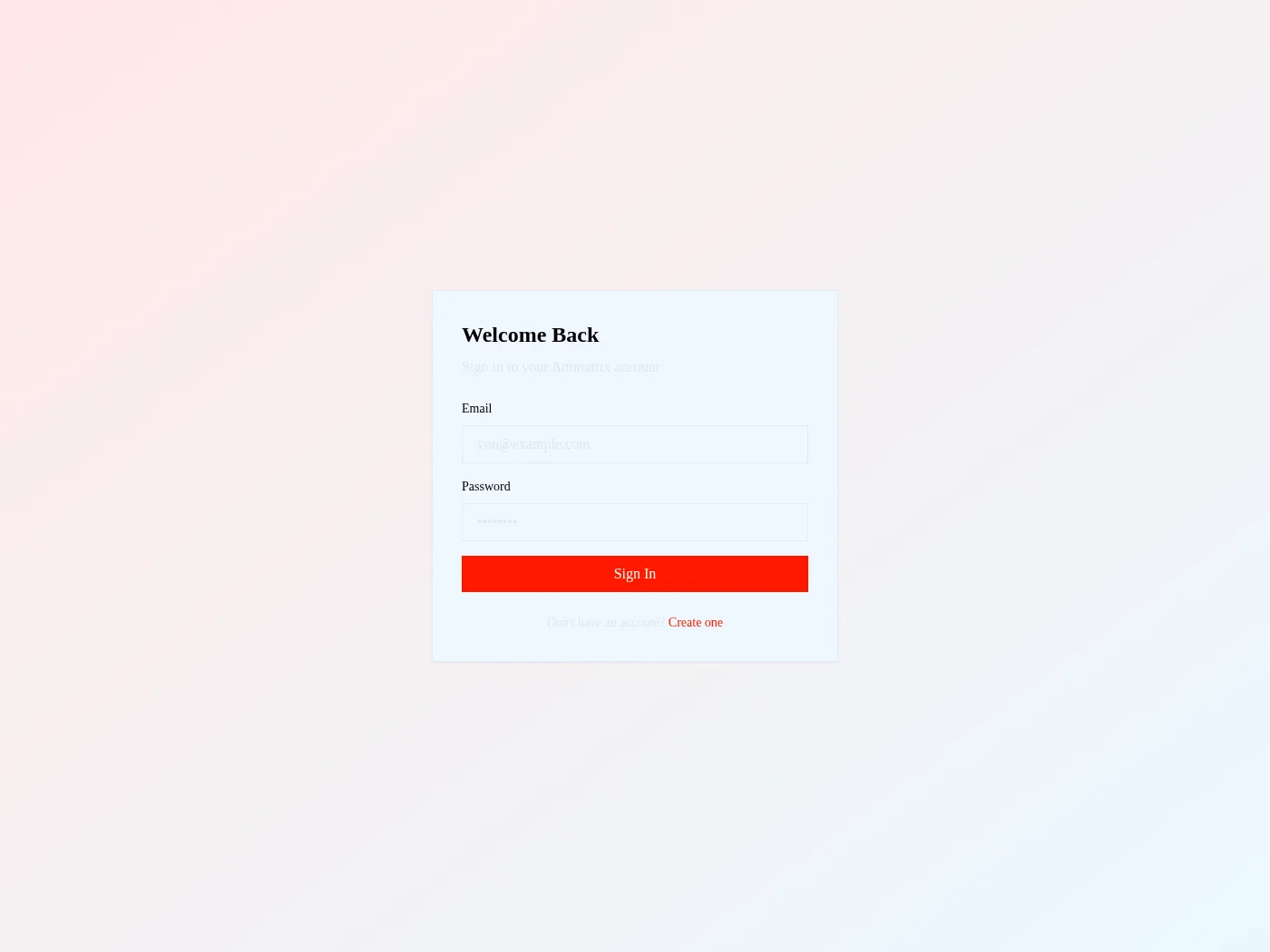 Animatrix AI Dashboard