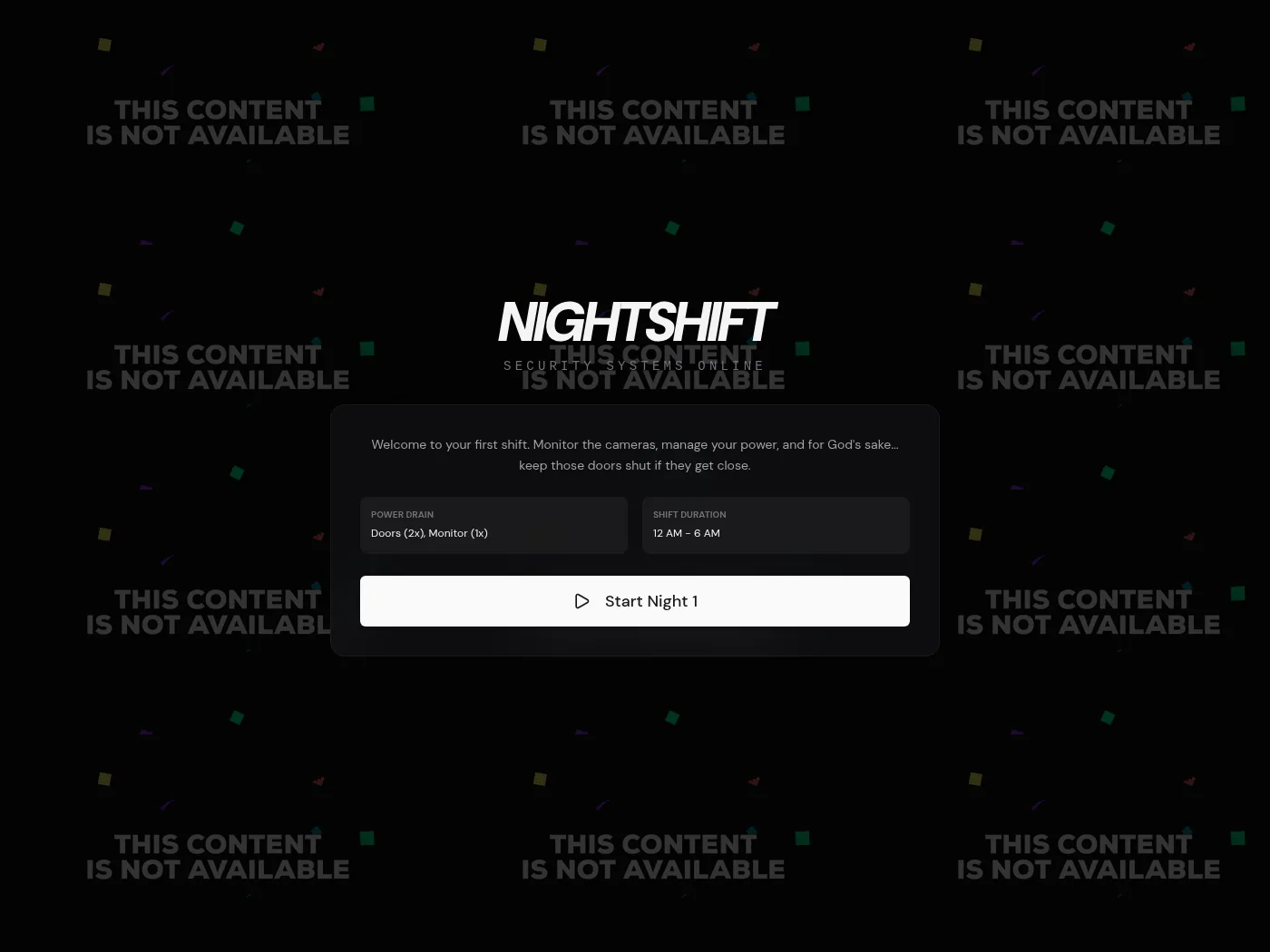Nightshift Animatronic Survival