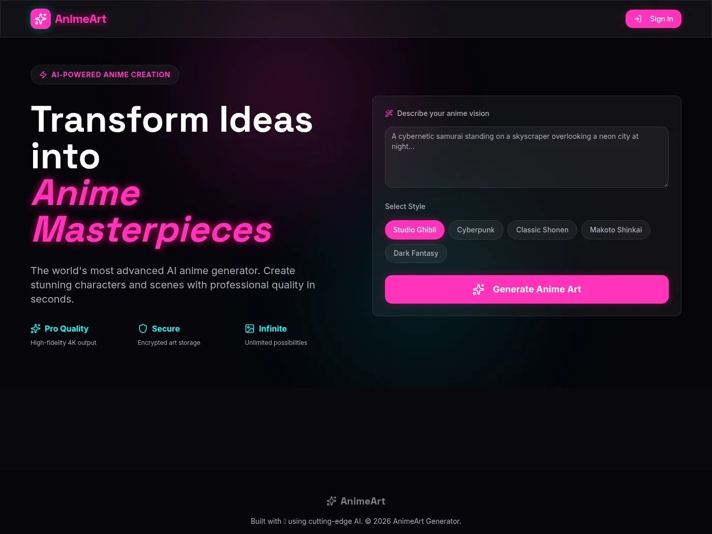 AnimeArt Generator