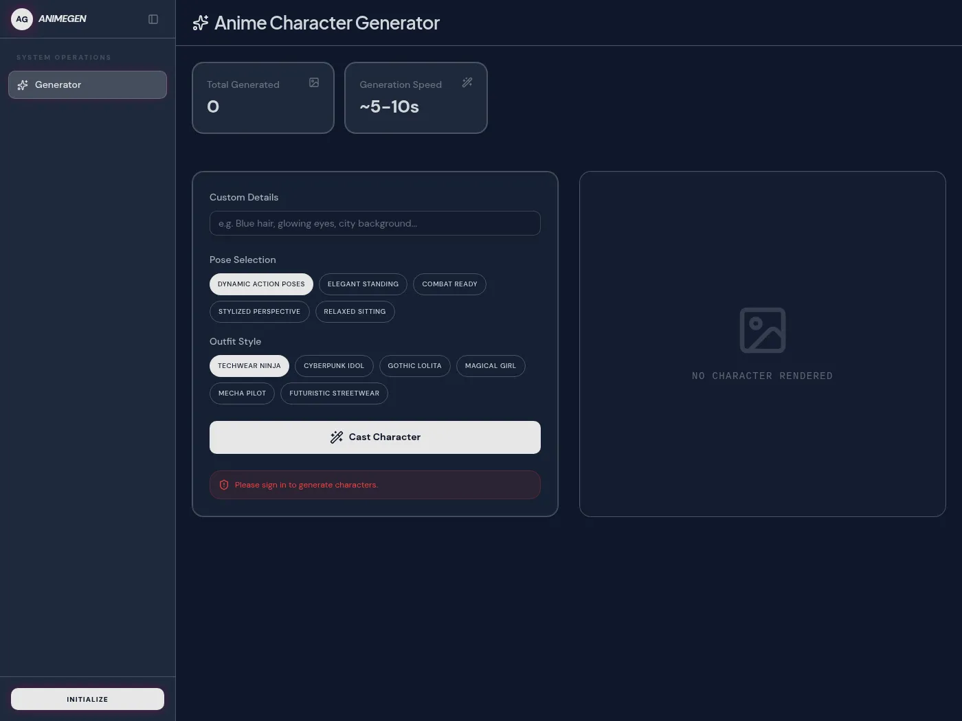 Anime Character Generator