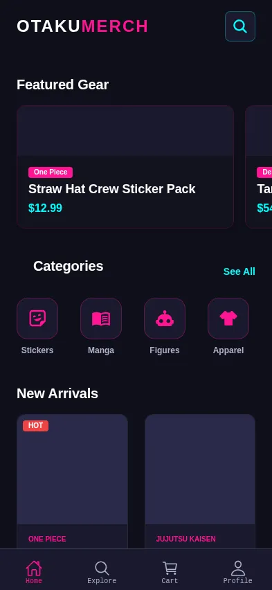 Otaku Merch Mobile