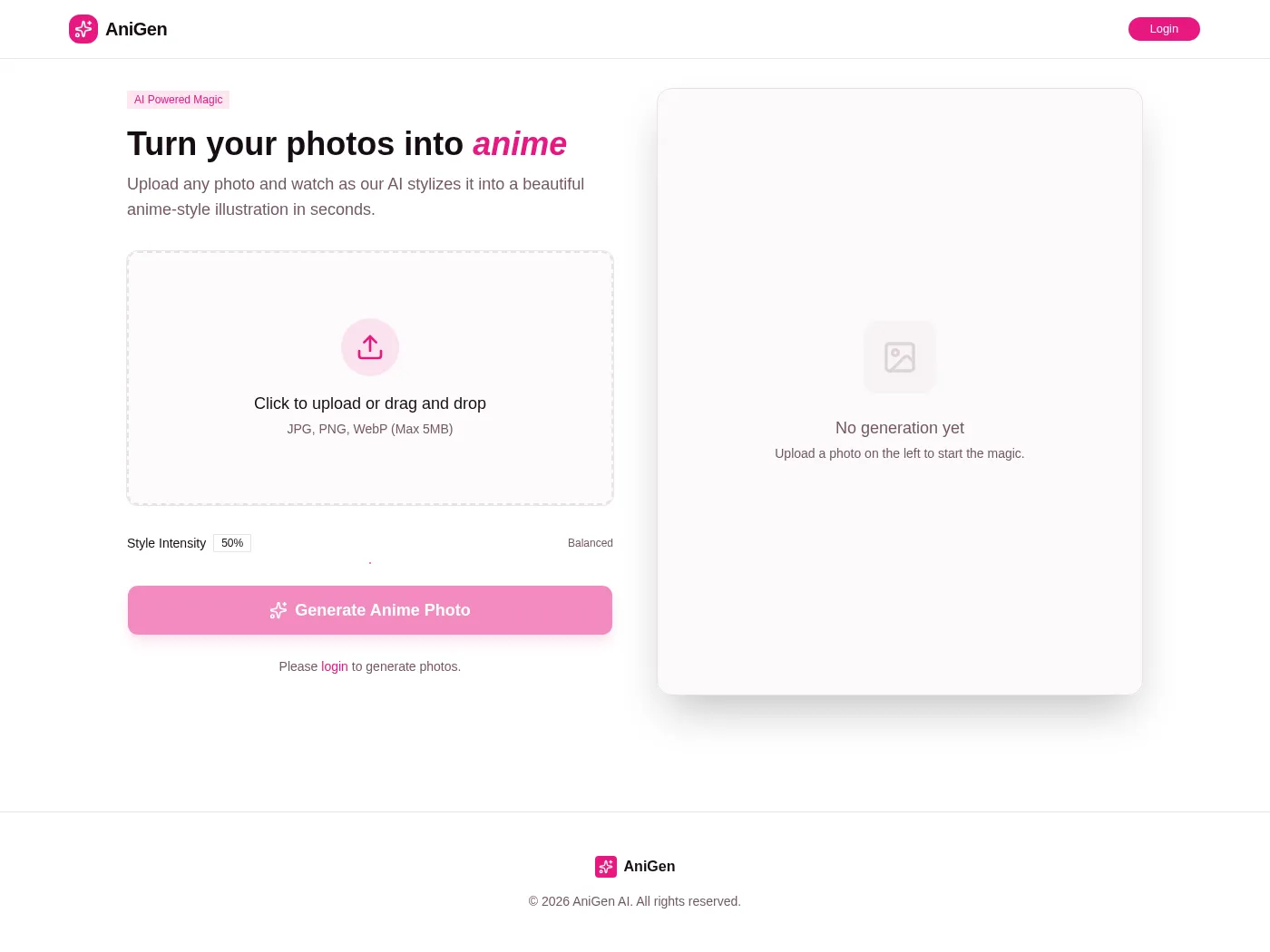 Anime Photo Generator