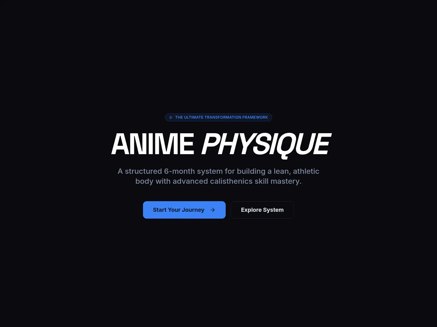 Anime Physique Transformation