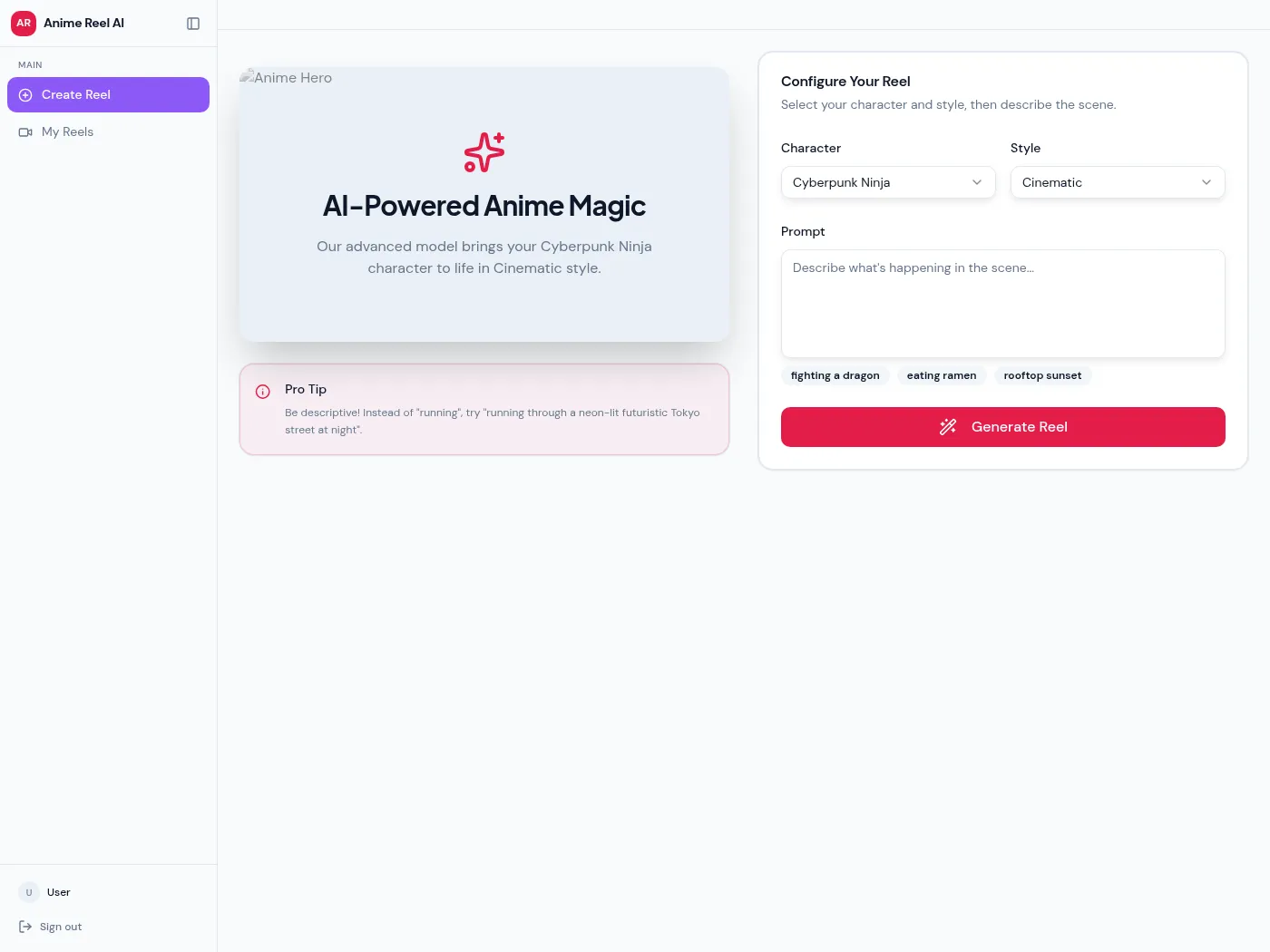Anime Reel Maker AI