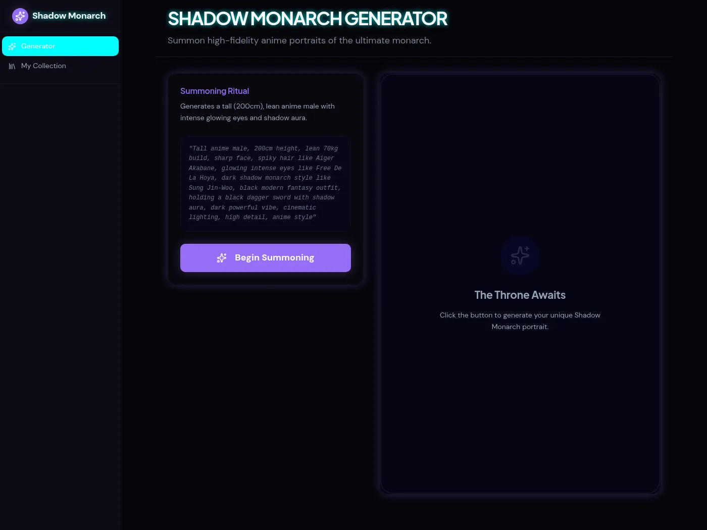 Shadow Monarch Portrait