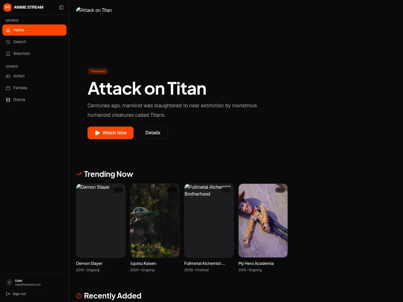 AnimeStream Hub