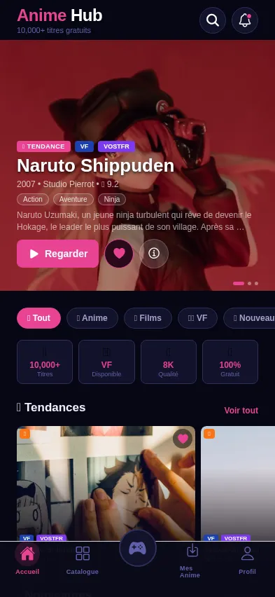 Anime Stream & RPG Hub