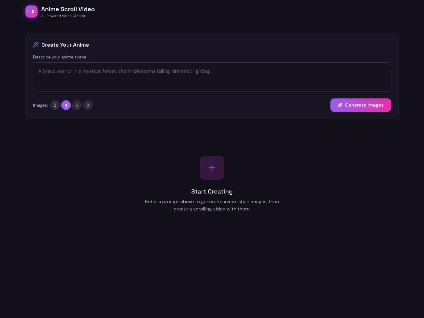 Anime Scroll Video Maker