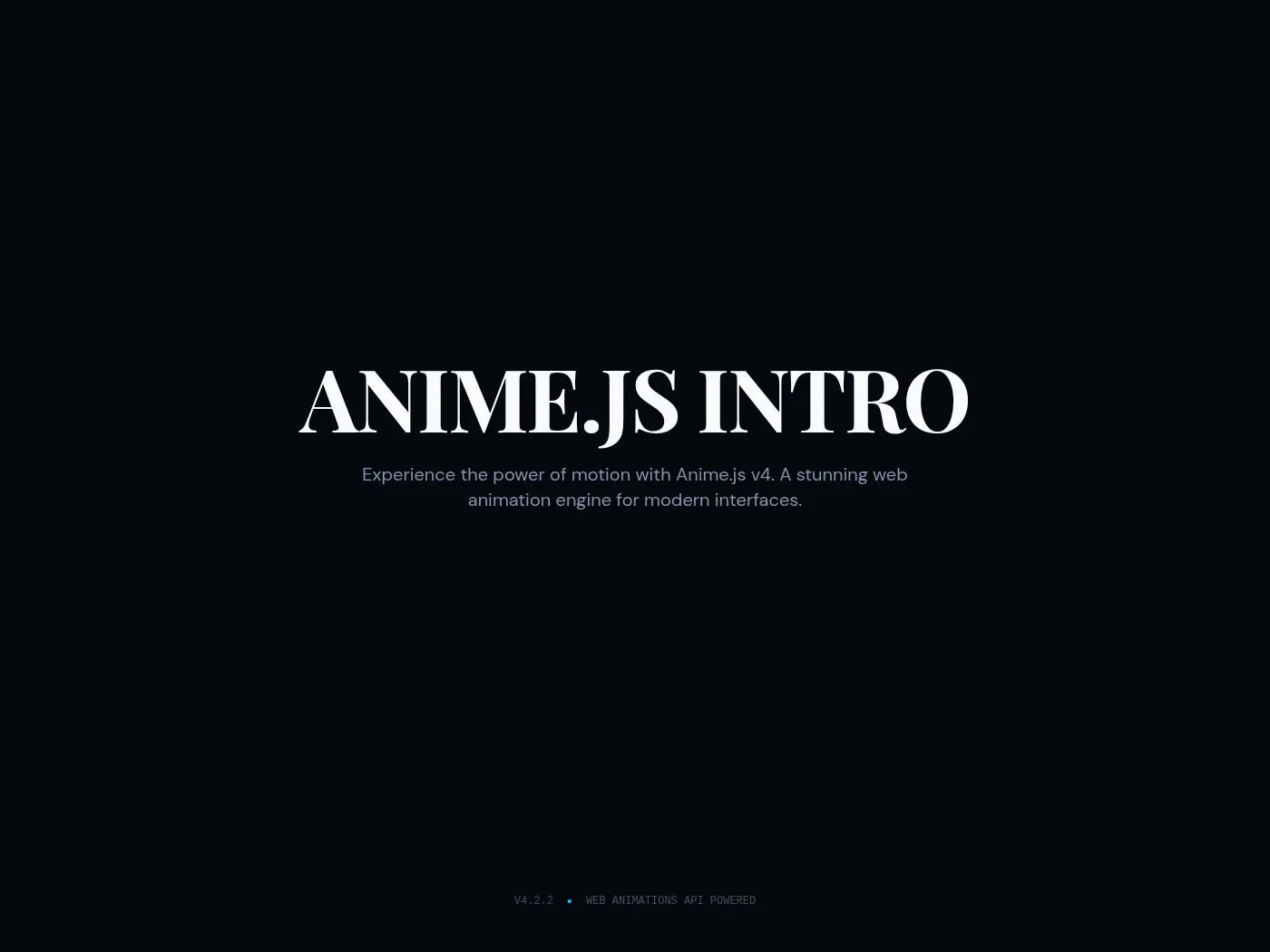 Anime.js Intro Animation