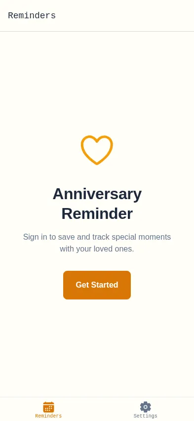Anniversary Date Reminder