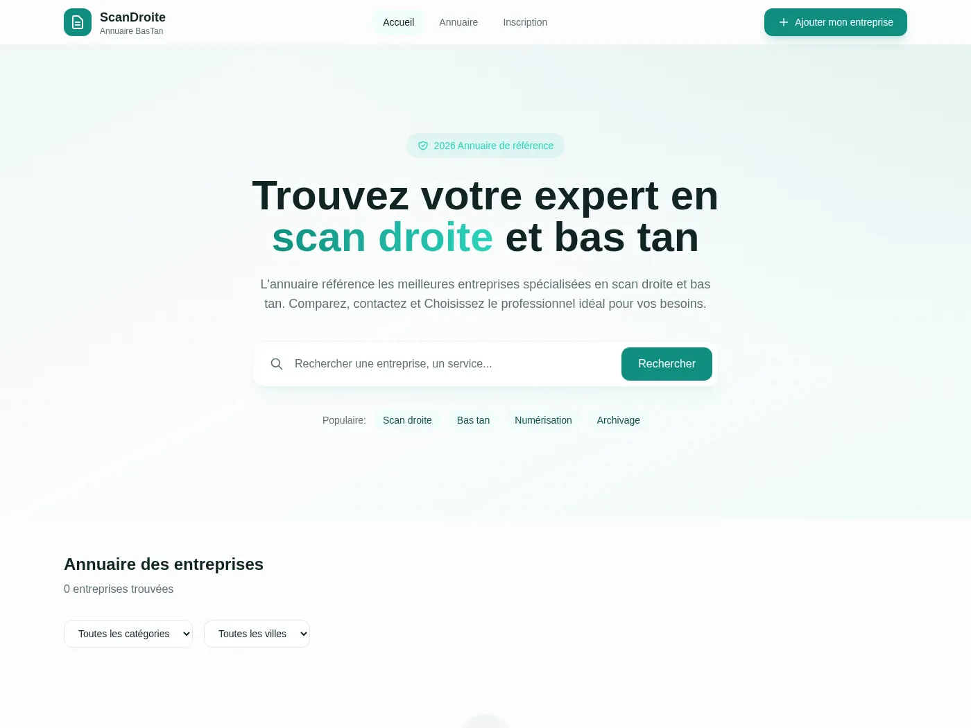 Annuaire ScanDroite BasTan