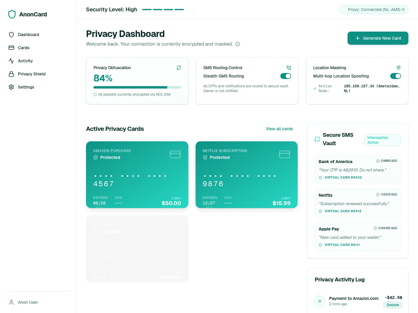 Anonymous Card Utility