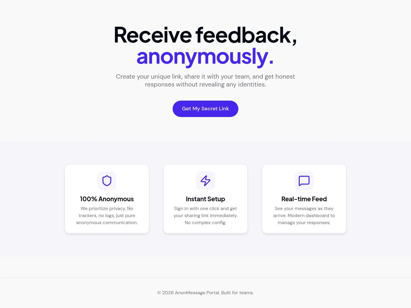 AnonMessage Portal