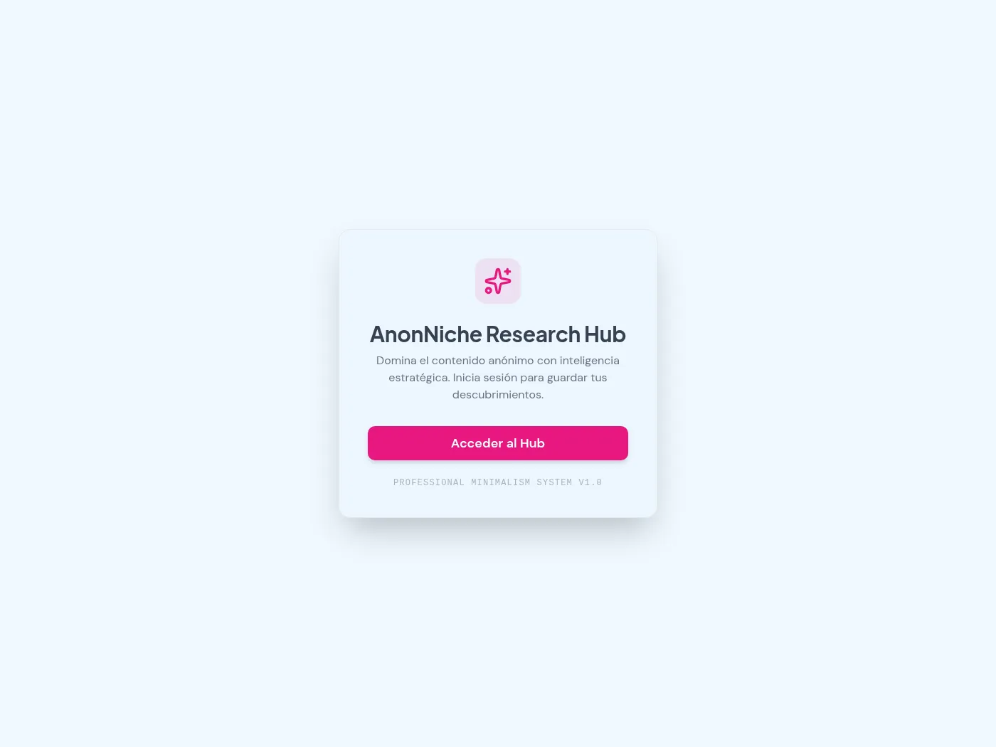 AnonNiche Research Hub