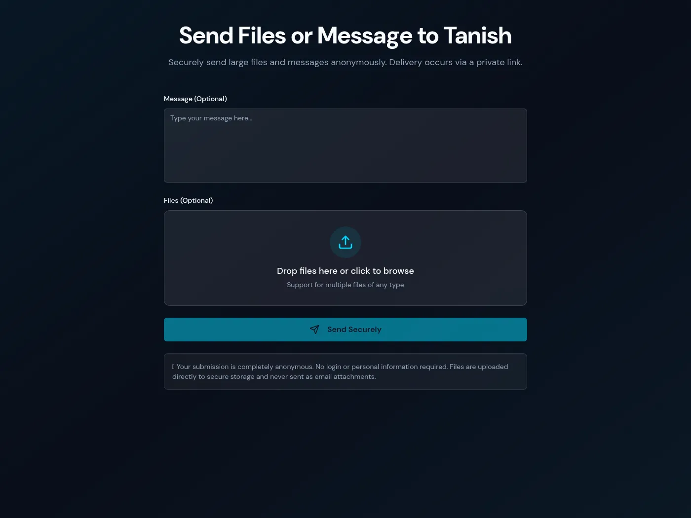Anonymous Secure Drop