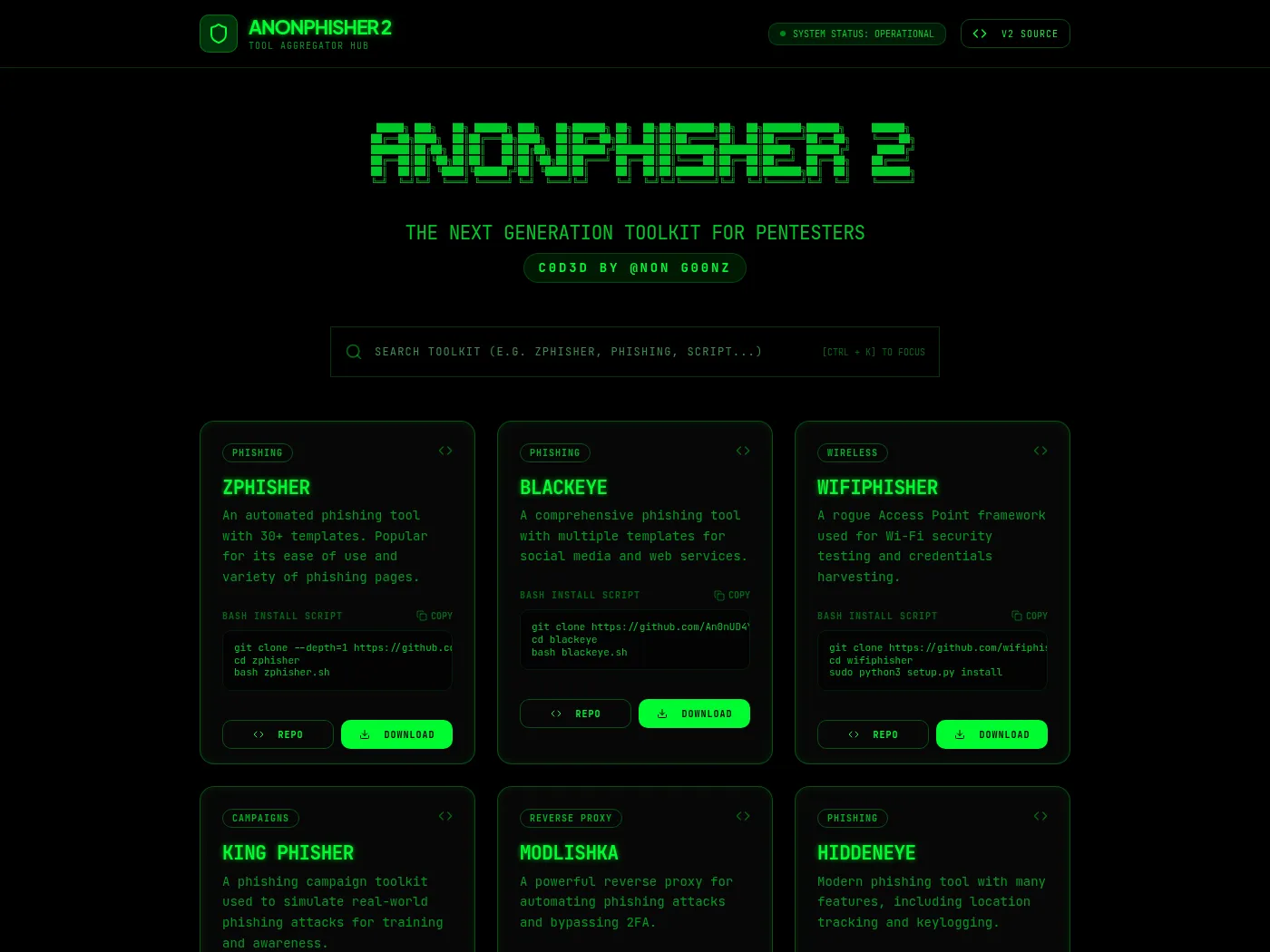 Anonphisher Toolkit Hub