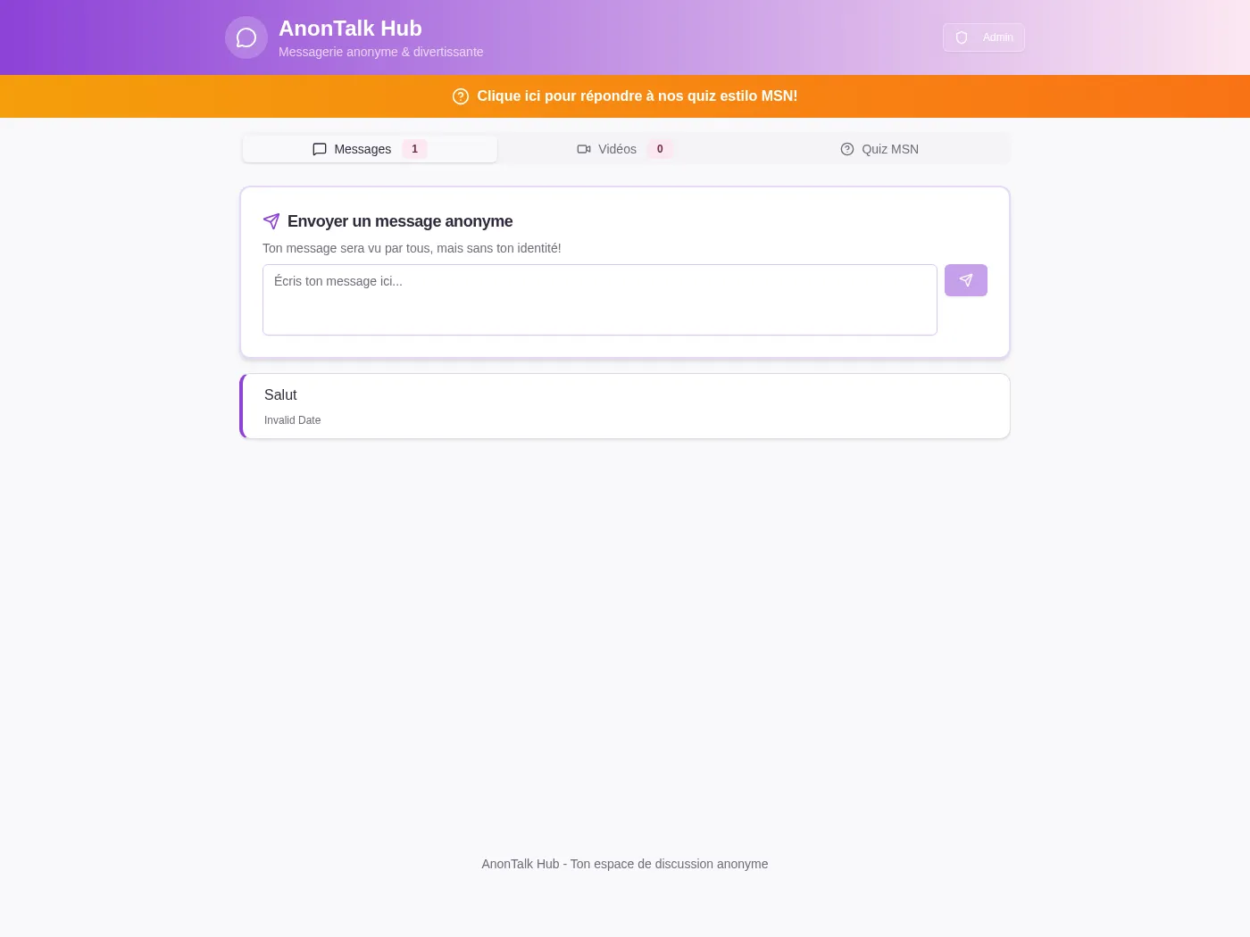 AnonTalk Hub