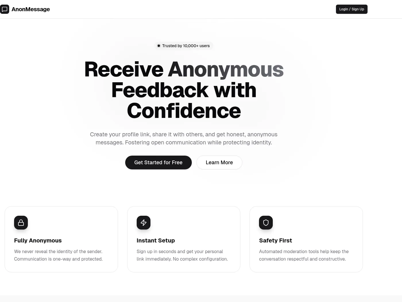 AnonMessage Hub