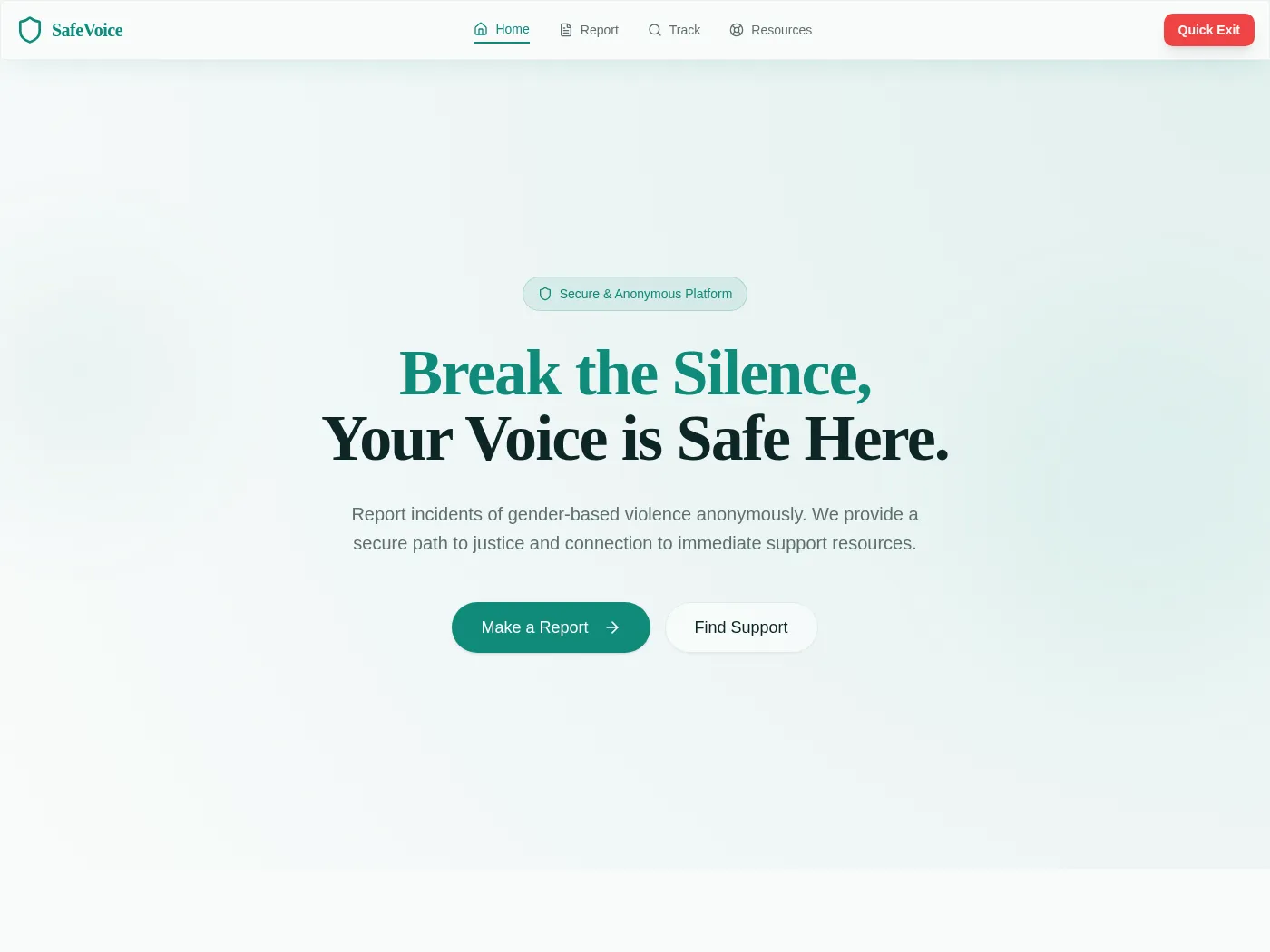 SafeVoice Report App