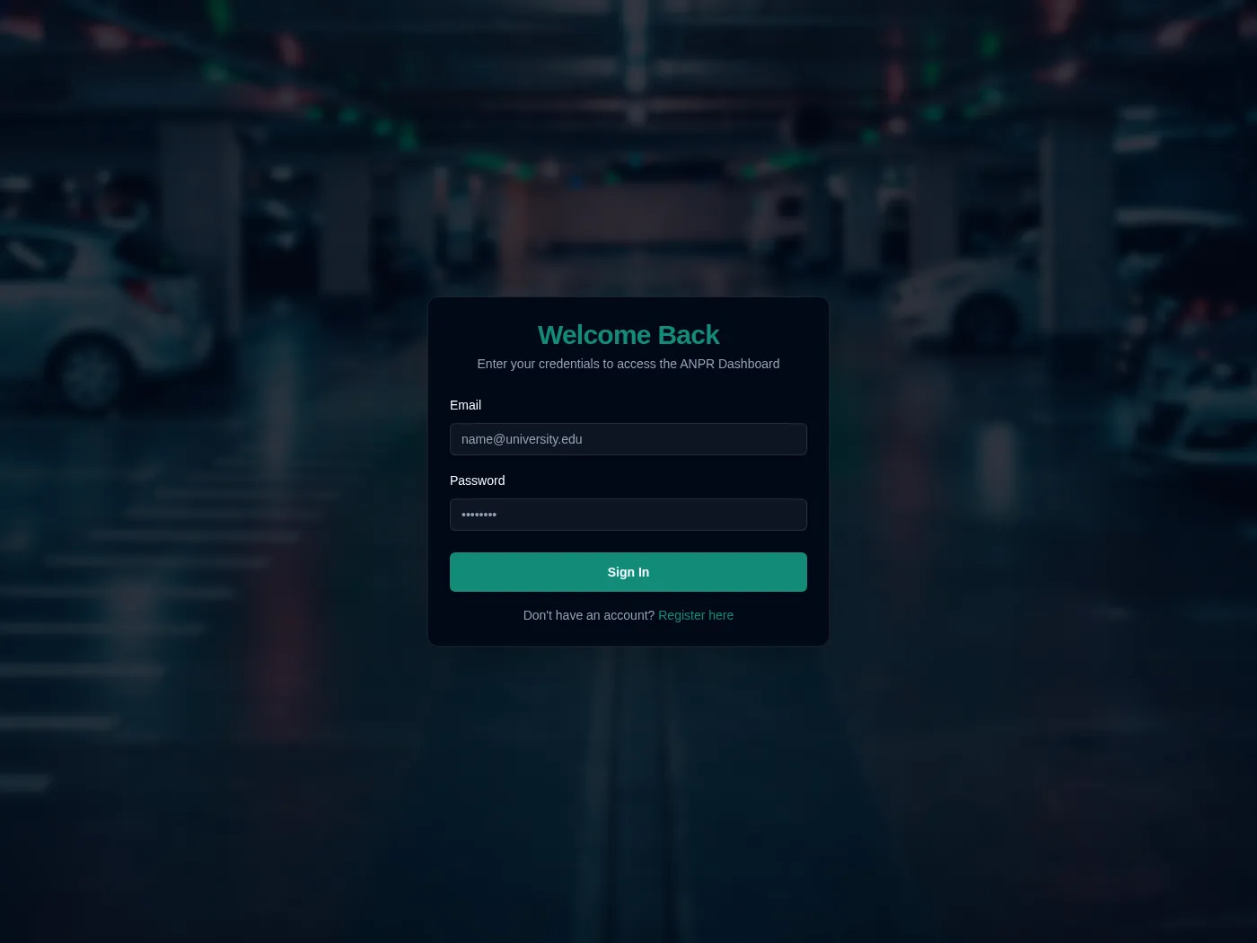 PlateVision ANPR Dashboard
