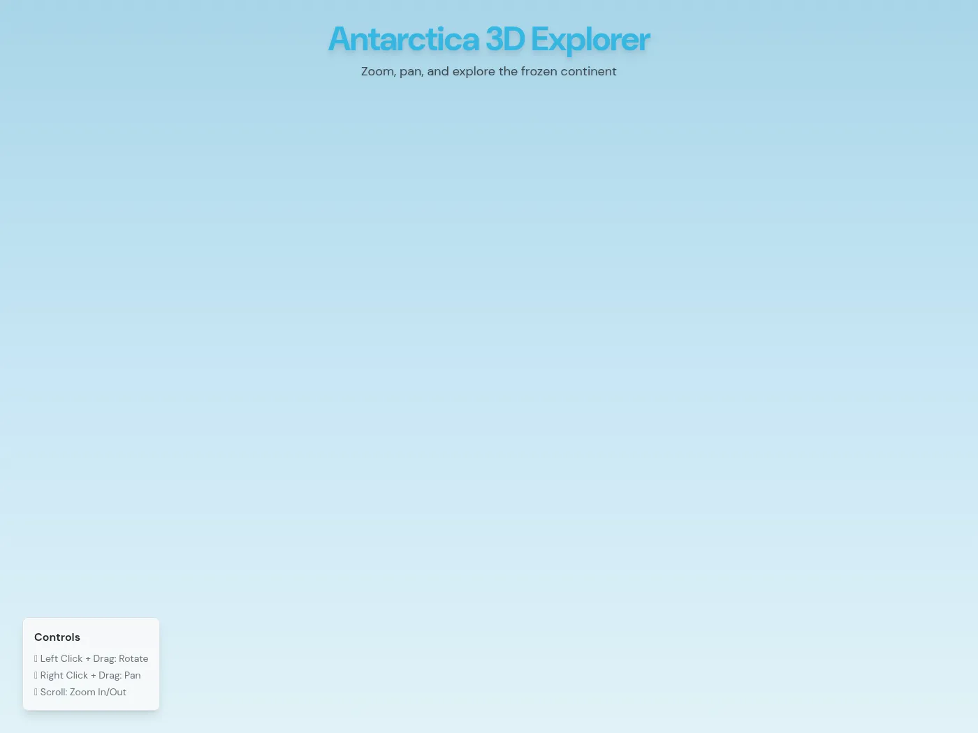 Antarctica 3D Explorer