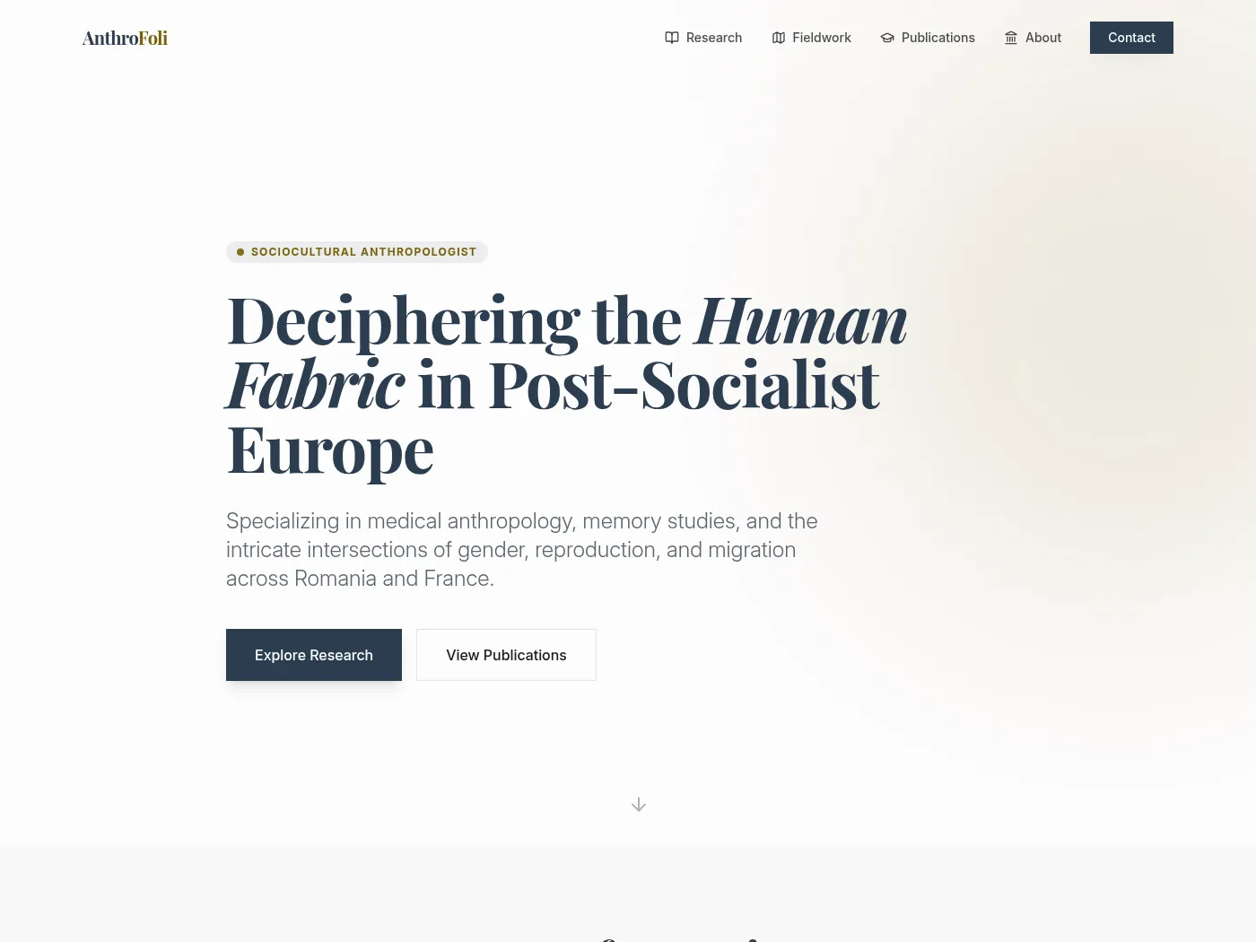 Anthropologist Portfolio