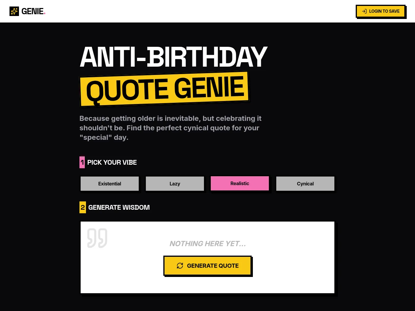 Anti-Birthday Quote Genie