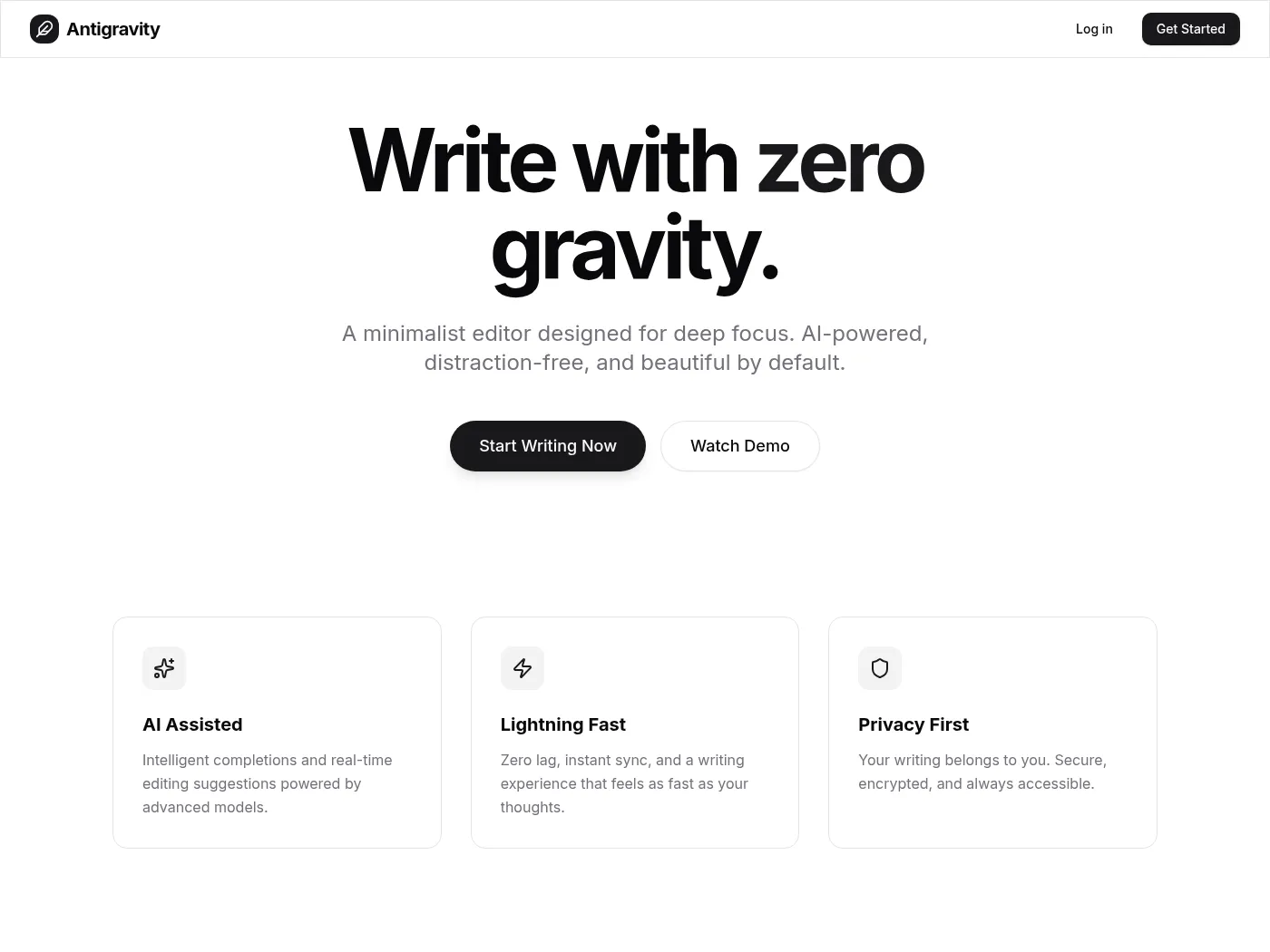 Antigravity Editor Clone