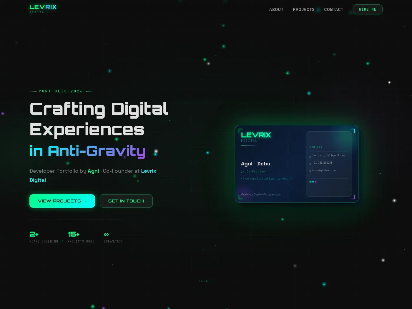 Anti-Gravity Dev Portfolio