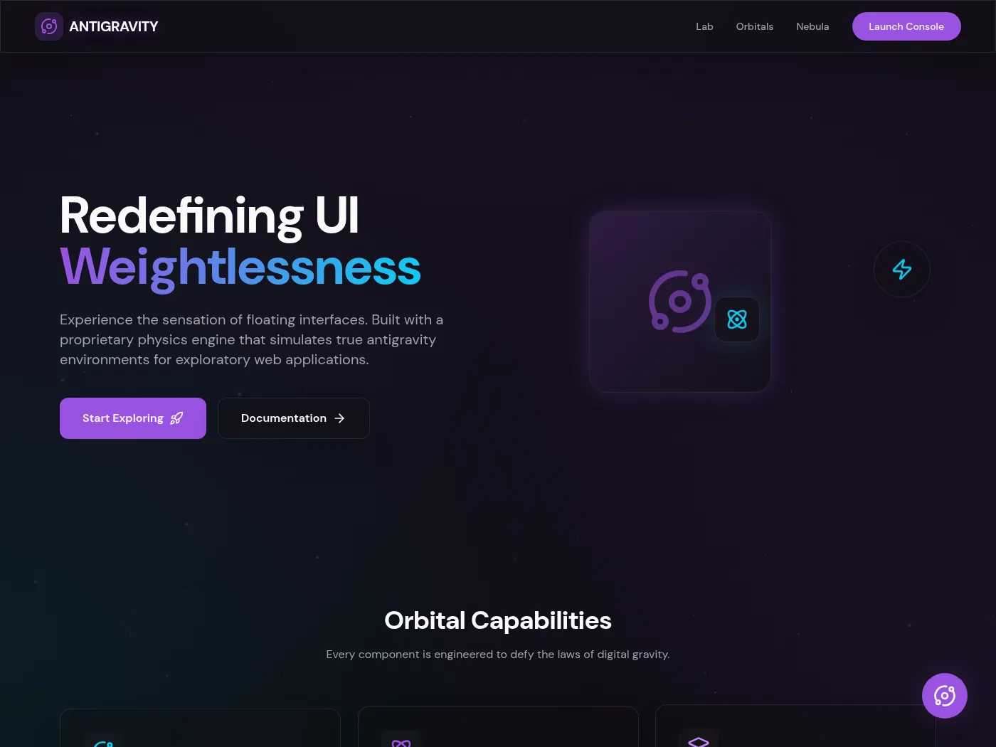 Antigravity UI