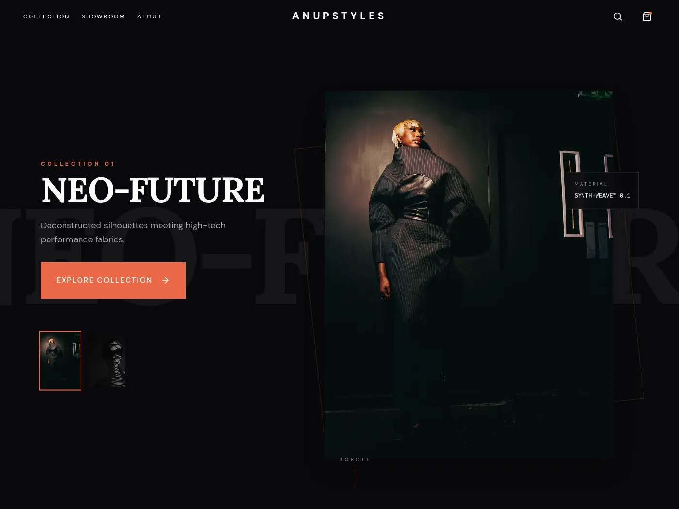 AnupStyles 3D Fashion Site