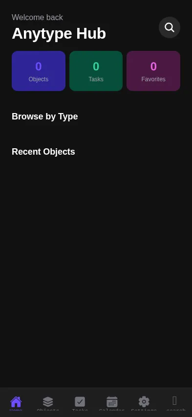 Anytype Mobile Hub