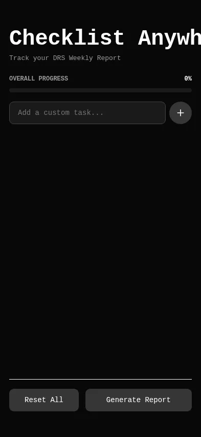 Anywhere Checklist App