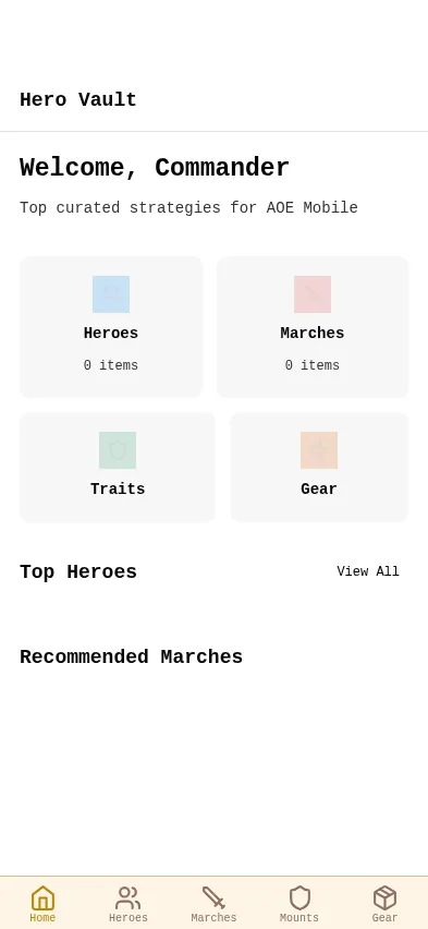 AOE Hero Lineup Vault