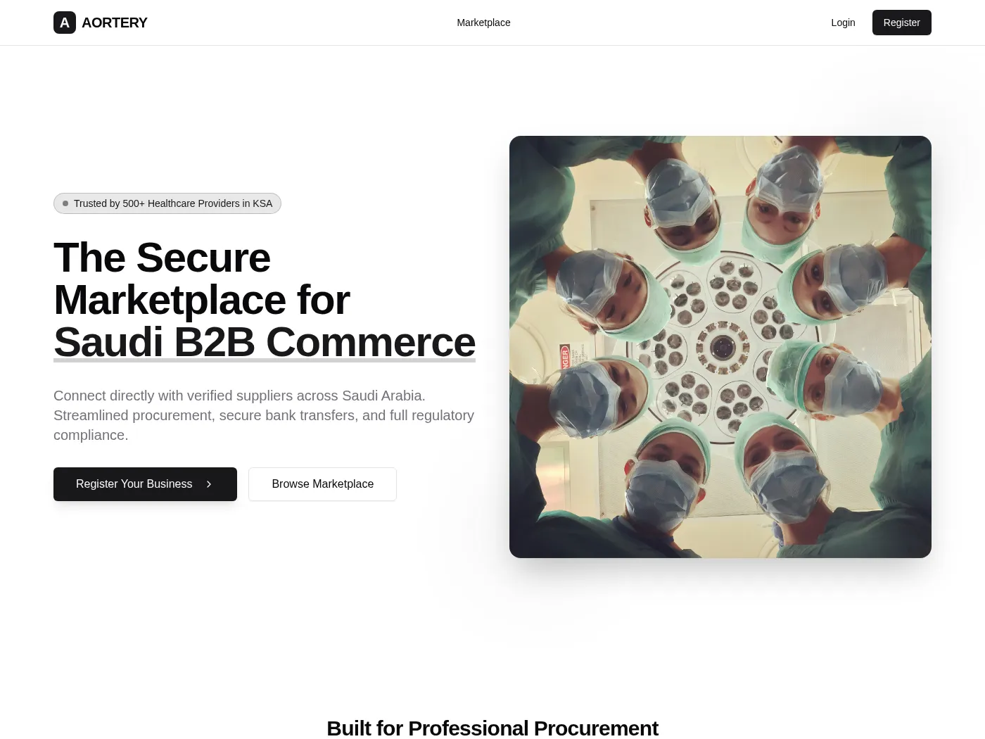 Aortery B2B Marketplace