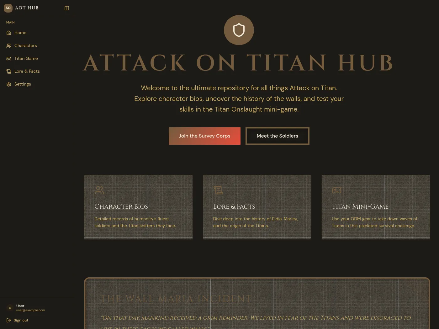 Attack on Titan Hub