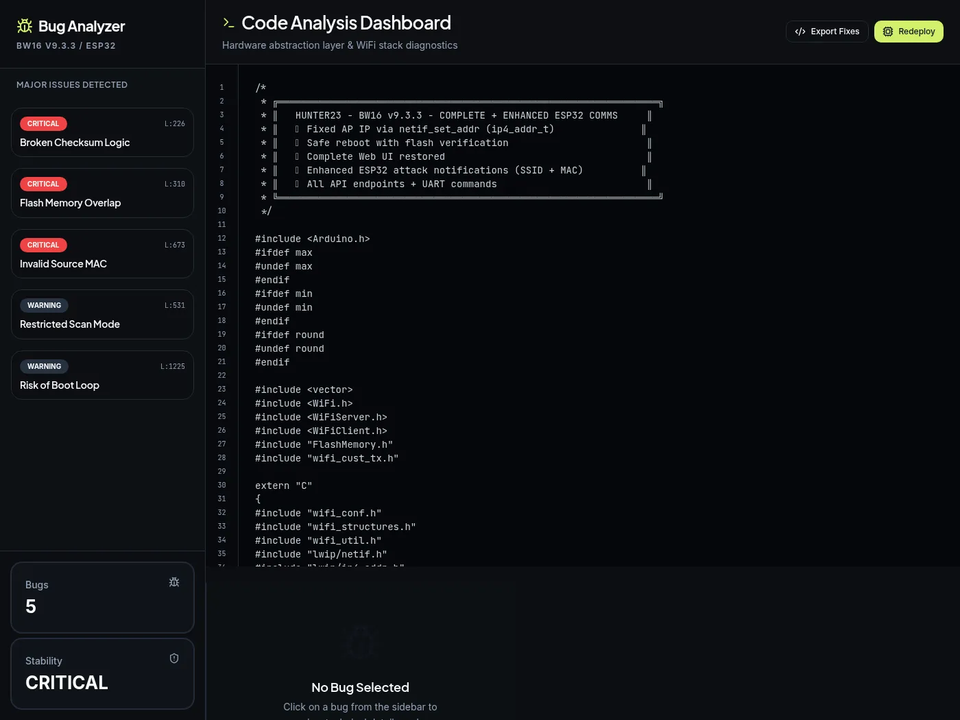 AP Bug Analyzer