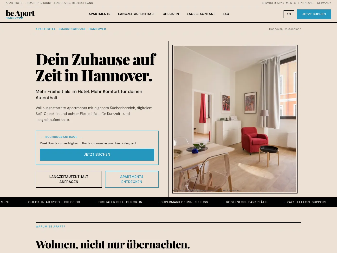 be Apart Hannover Editorial Site